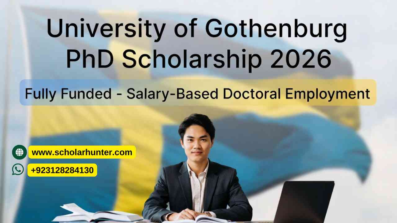 University Of Gothenburg PhD Scholarship 2026 – Fully Funded